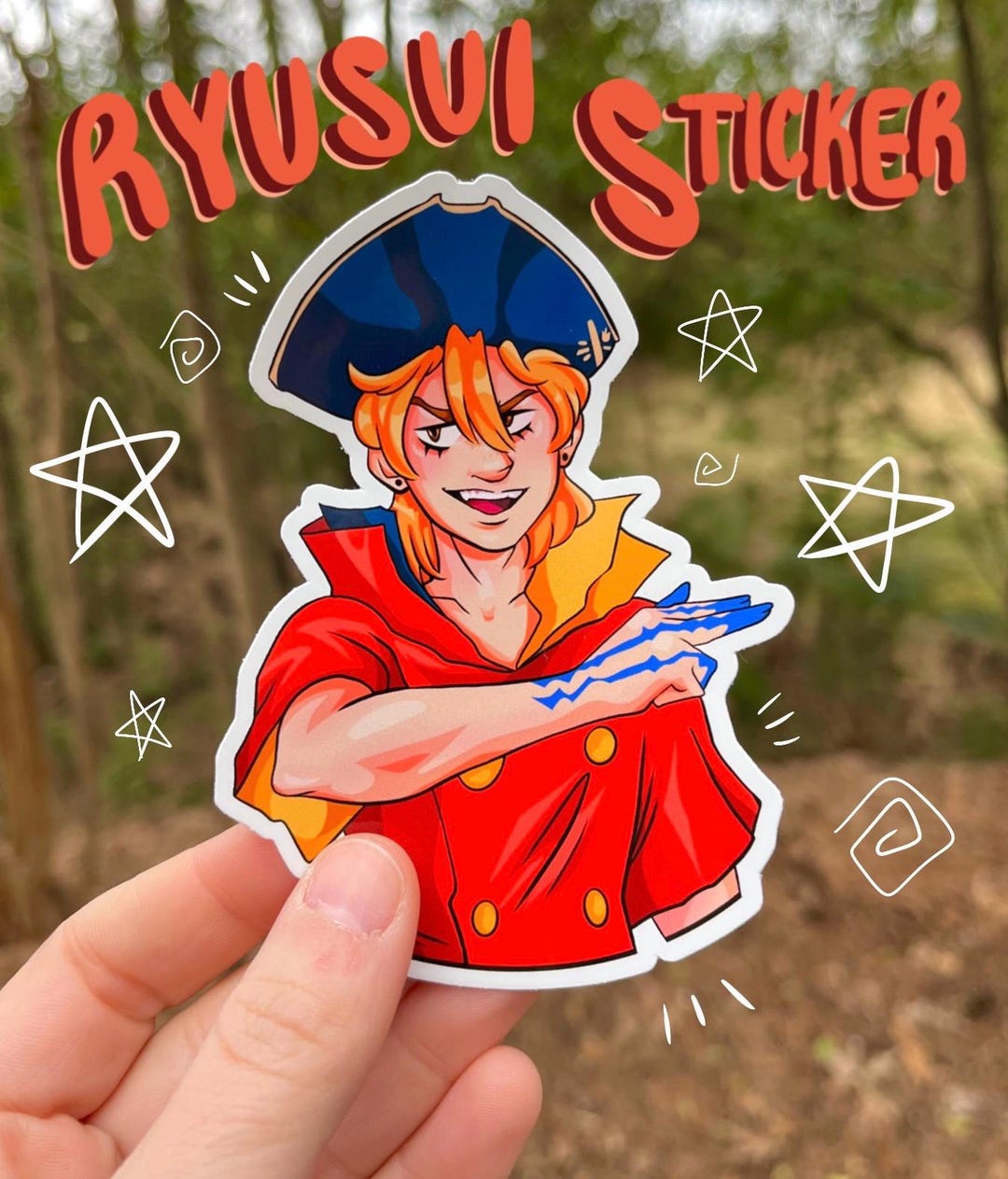 DR STONE - Ryusui Sticker - Cute, Greedy, Bisexual, Pirate - - Etsy