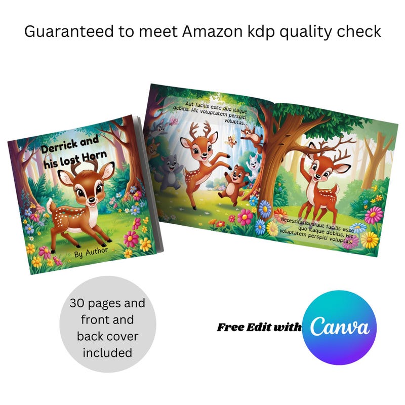Childrens Book Template - Etsy UK