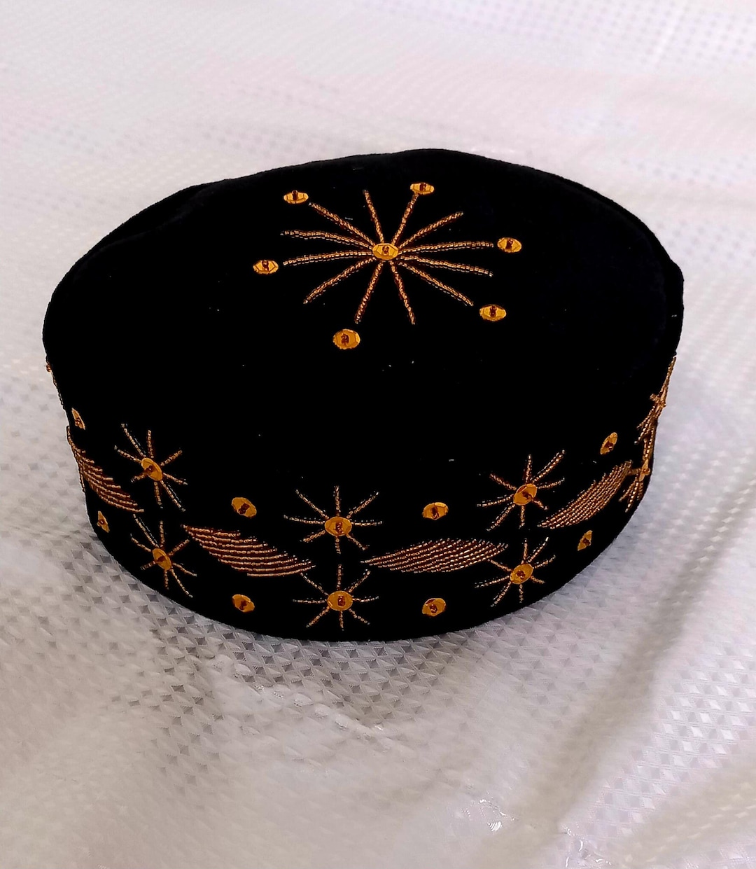 African Hat for Men, Traditional Fila Cap, Yoruba Fila, Hat Decorated ...