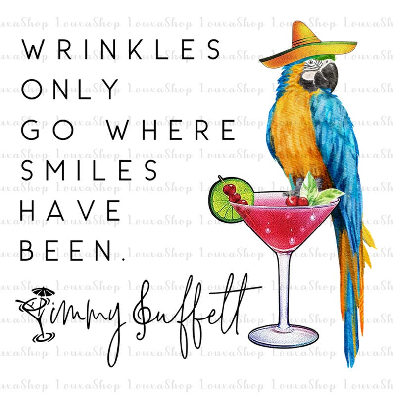 Jimmy Buffett Parrot SVG, Jimmy Buffett PNG, Digital Download - Etsy