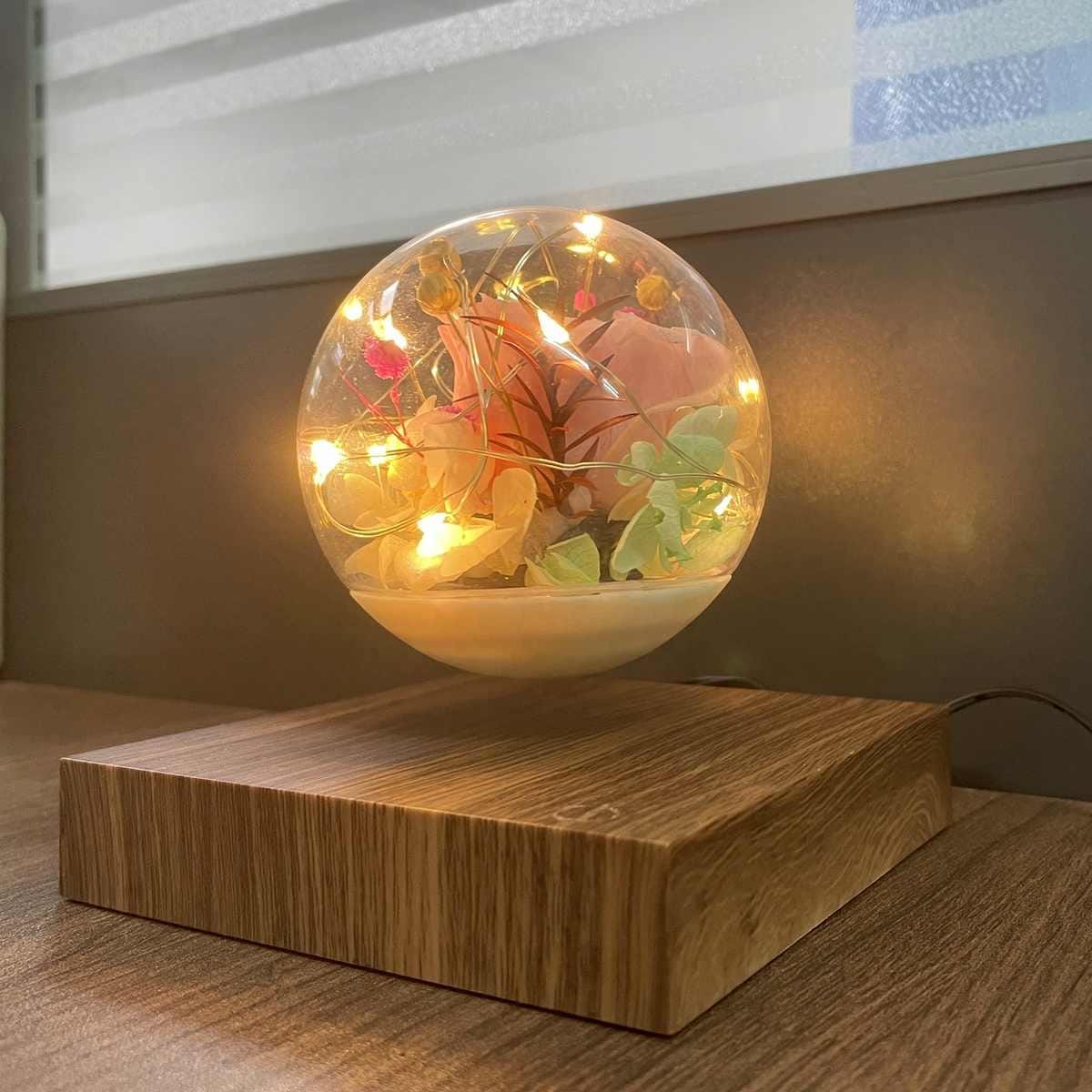 Magnetic Levitating Plant Light - Floating LED Terrarium Lamp, Unique ...