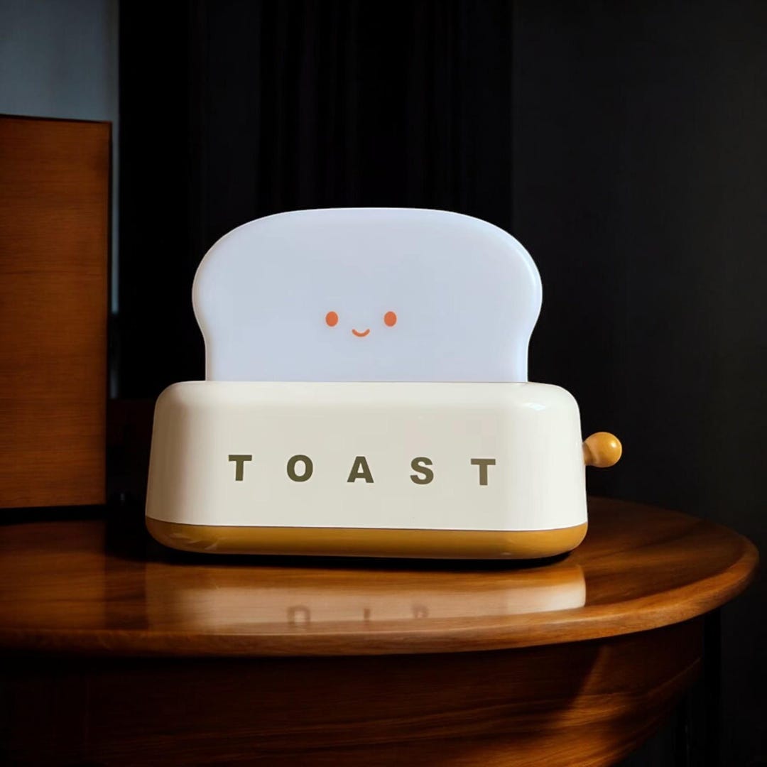 Adorable Toast Bread Night Light-cute LED Lamp for Kids, Bedroom, Home ...