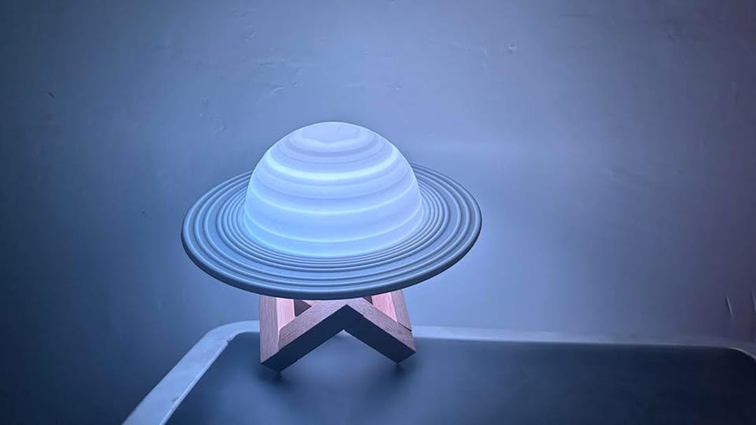 Saturn Planet Night Light Lamp-3d Printed LED Night Lights for Bedroom ...