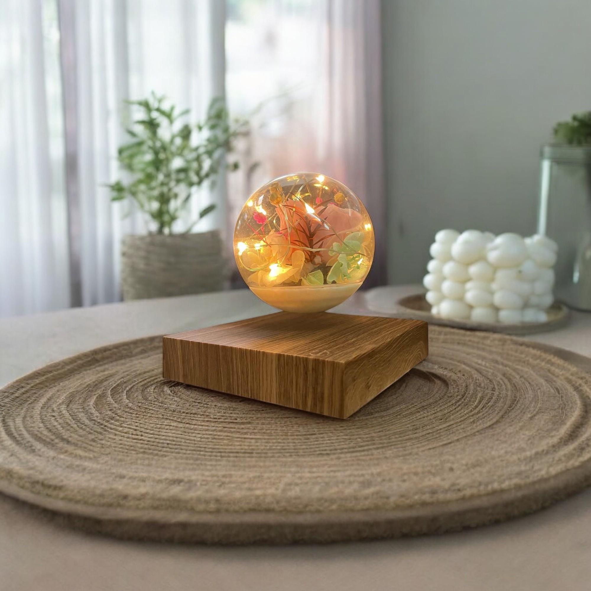 Magnetic Levitating Plant Light - Floating LED Terrarium Lamp, Unique ...