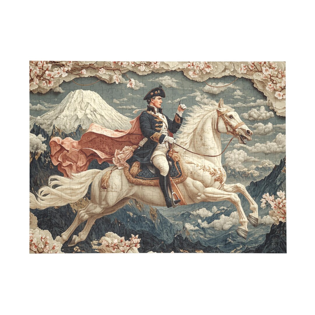Puzzle - Japanese Ukiyo-e Style Napoleon Crossing the Alps, 252-piece ...