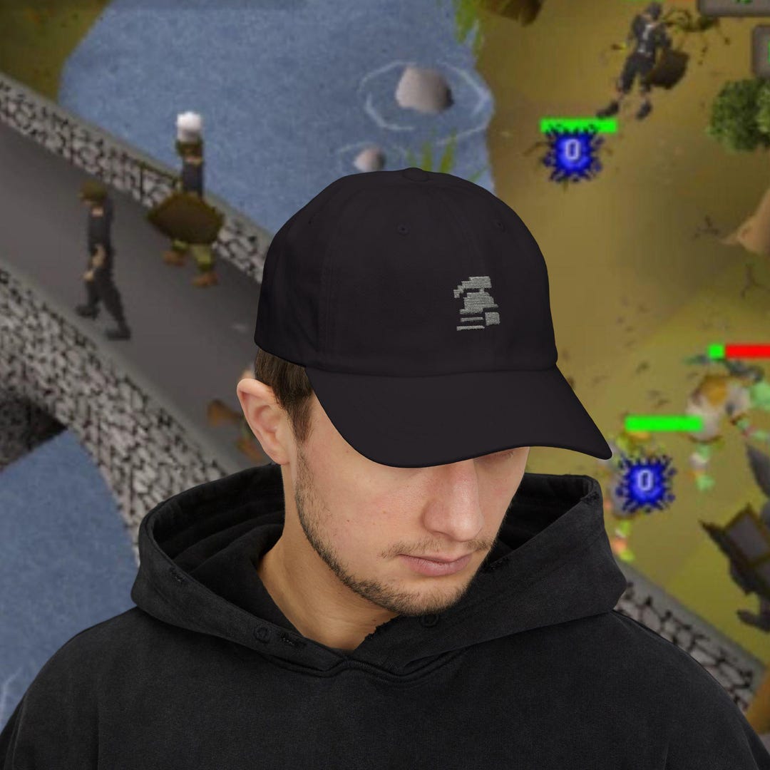 Embroidered Ironman Old School Runescape Dad Cap, Gamer Hat, Unique ...