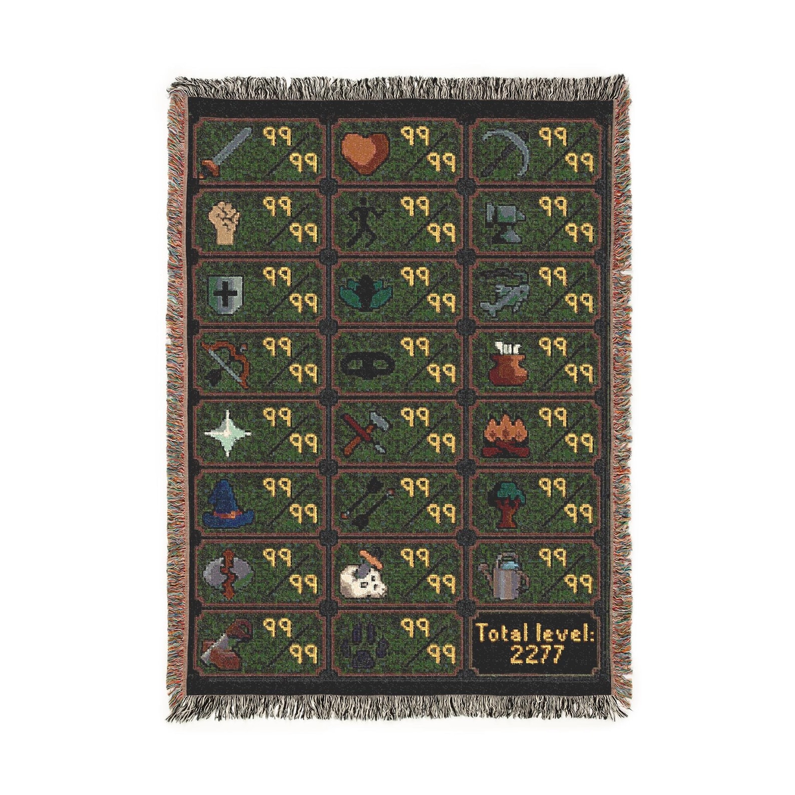 RUNESCAPE Blanket -old School Runescape Woven Blanket, 52x37" Size ...