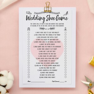 Wedding Shoe Game | Bridal Shower Shoe Game EDITABLE, Fun Couples ...