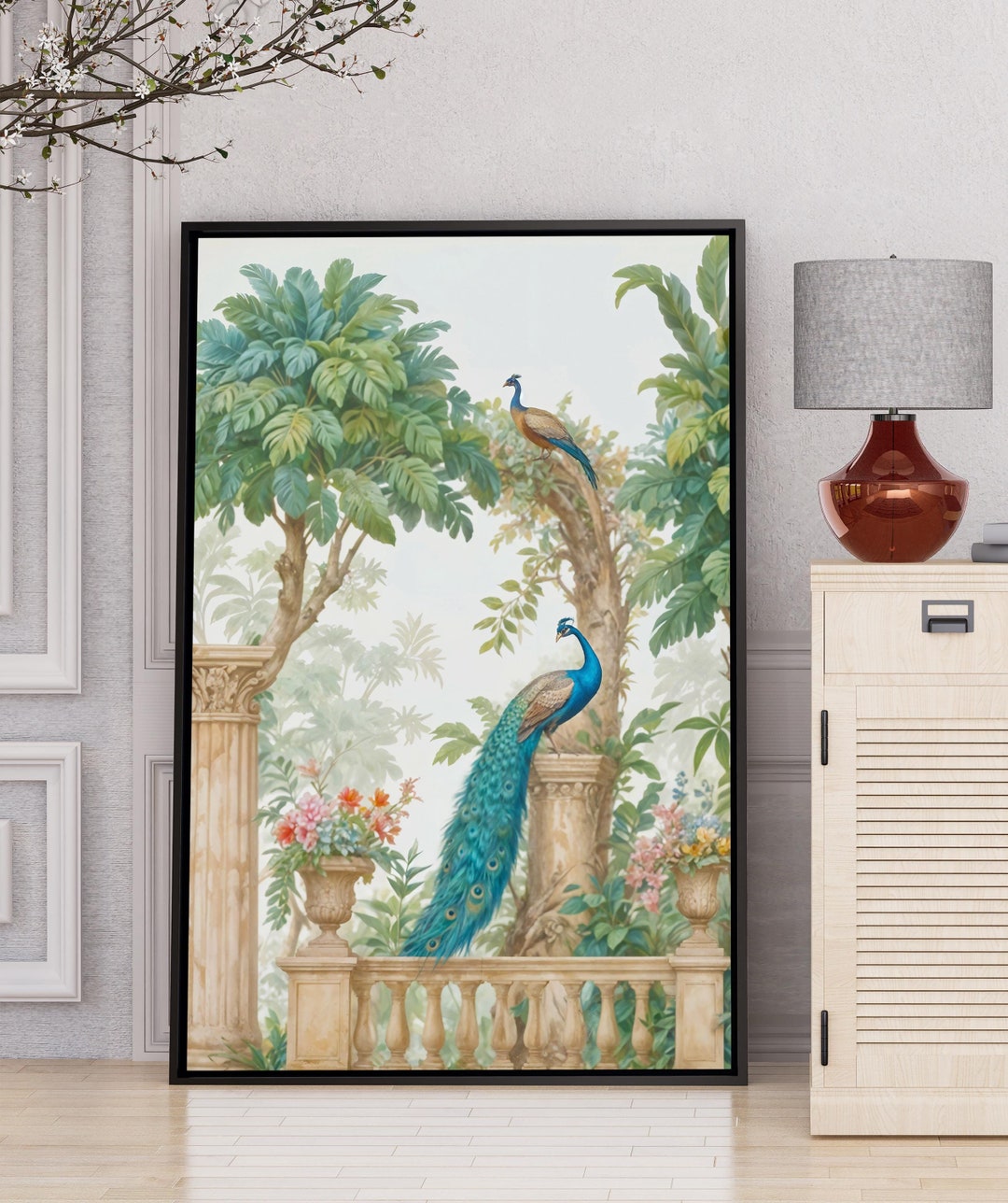 Roman Wall Art | Roman Ruins Peacock Antique Print Tapestry, Ancient ...