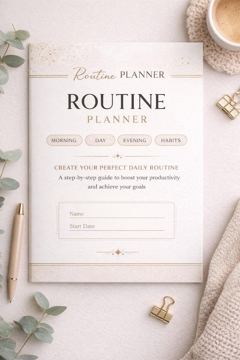 Minimalist Routine Planner | Daily, Weekly, Goal Tracker (PDF Printable ...