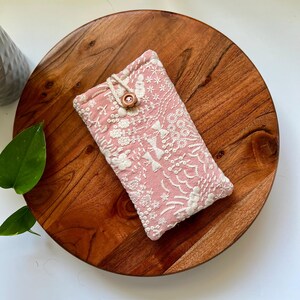 Floral Embroidery Fabric iPhone Sleeve/ iPhone Case for Iphones. Sleeve ...