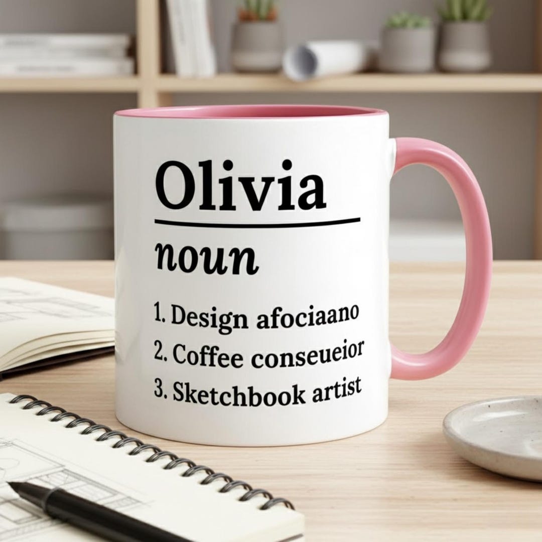 Personalised Definition Mug, Custom Name Dictionary Noun Cup, Funny ...
