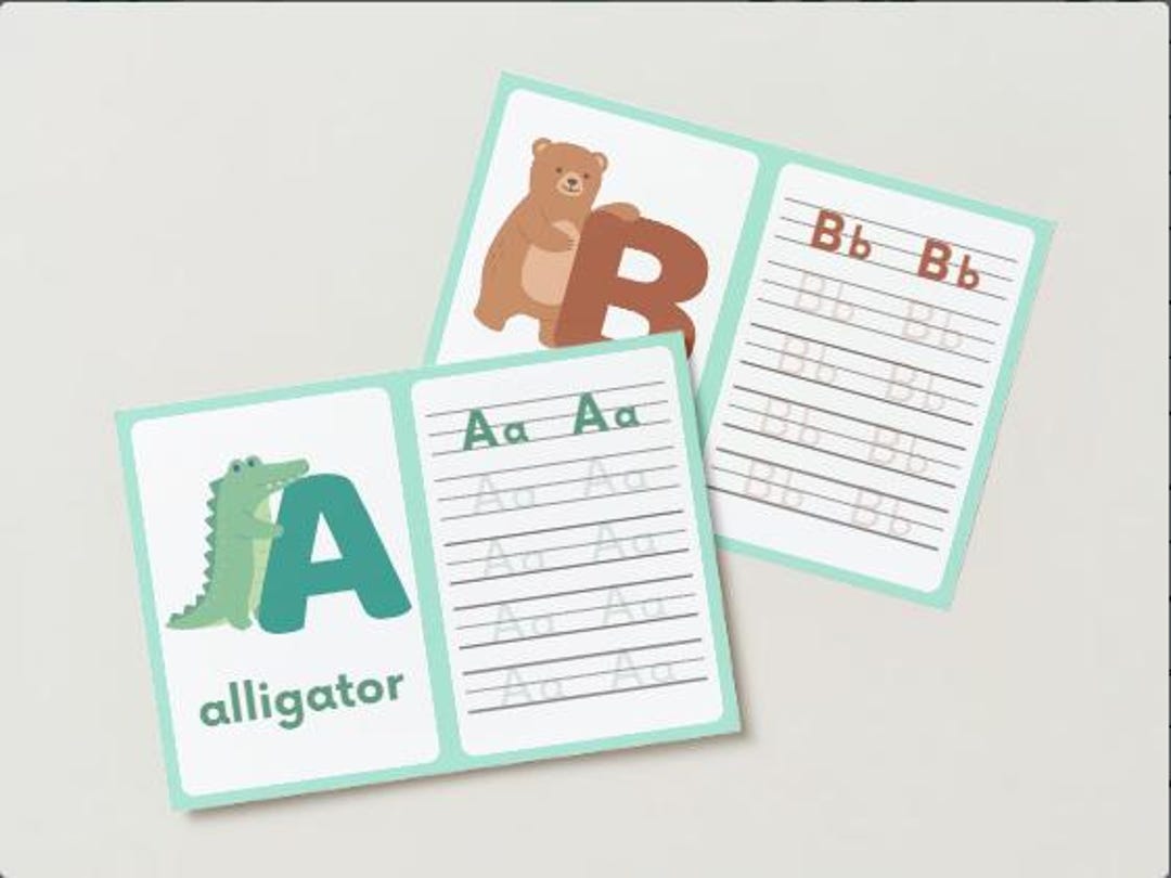 ABC Tracing Activity animals Theme - Etsy
