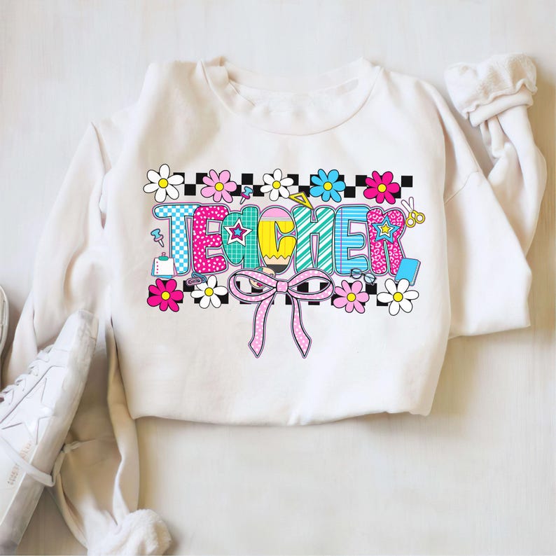 Coquette Teach Png, Teacher Coquette Png, Bows Teach PNG, Teacher Gift ...