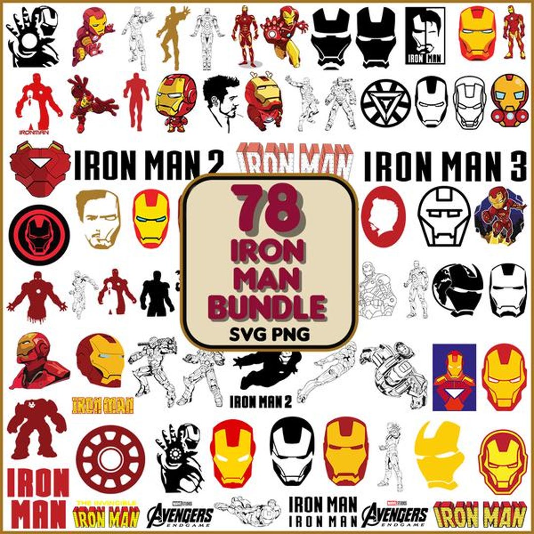 Iron Man Bundle Svg, Iron Man Svg, Super Hero Bundle Svg - Etsy