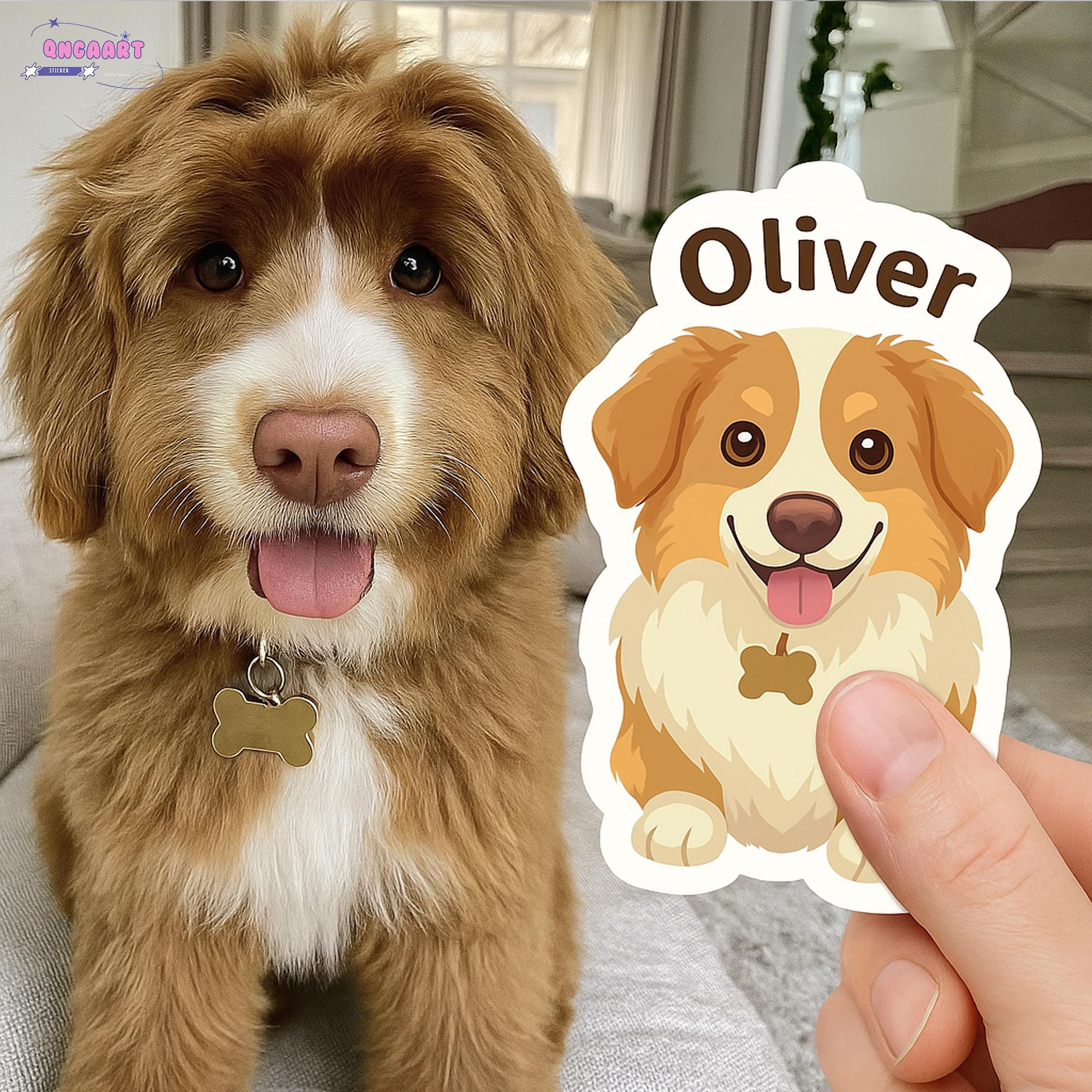Personalized Dog Stickers - Hand Drawn | Custom Pet Sticker, Custom Dog ...