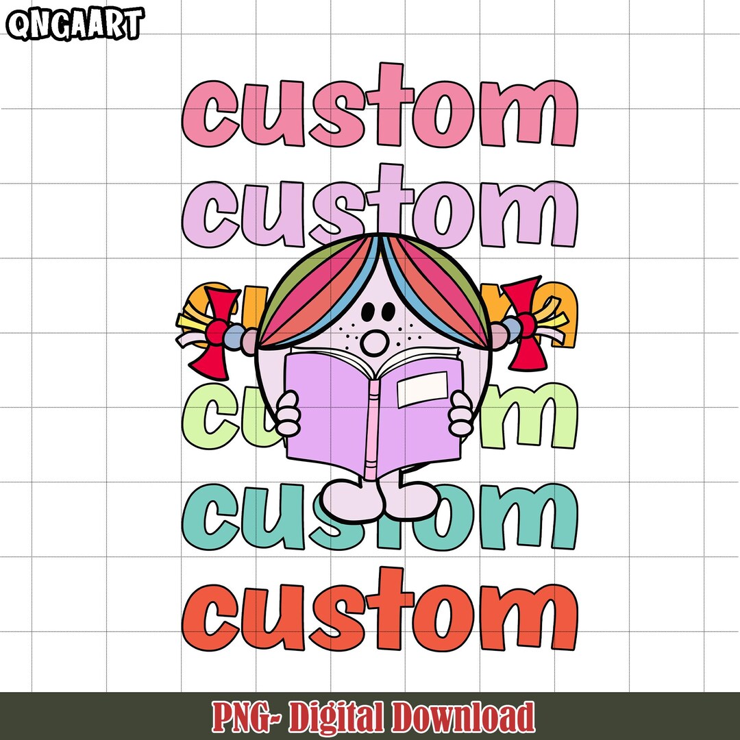 Little Miss Custom Png Bundle, 100 Days of School Png, Librarian 100 ...