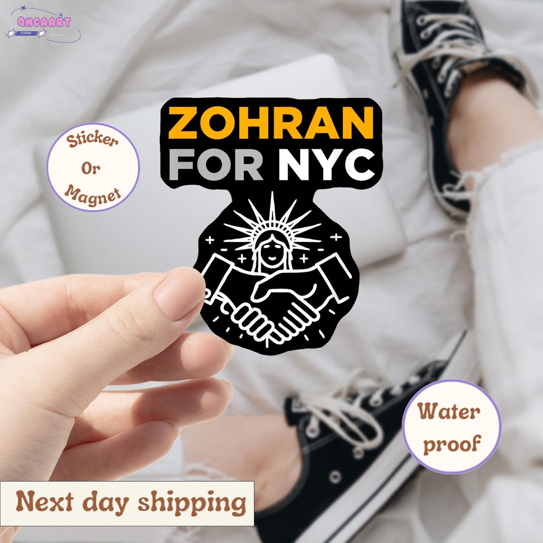 Zohran Mamdani NYC Mayor Sticker/car Magnet,2025 Campaign Decal ...