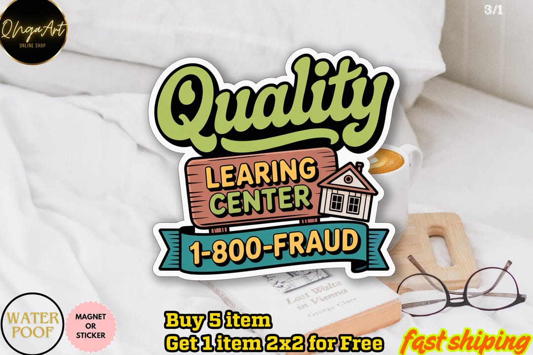 Quality Learing Center Sticker/car Magnet, Learning Funny Day Care ...