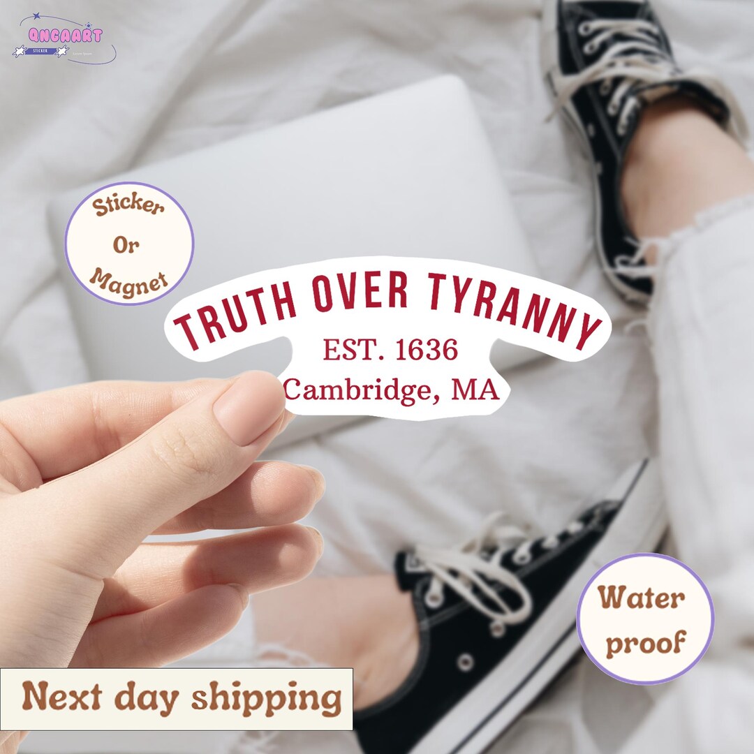 Truth Over Tyranny Sticker/car Magnet, I Stand With Harvard Sticker ...