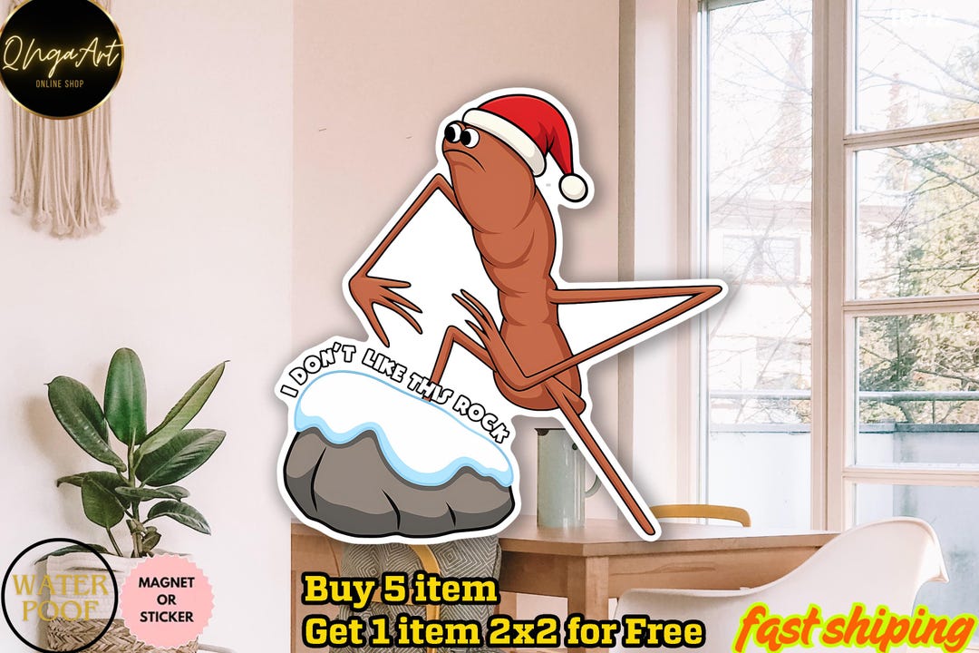 Hello Robert Worm Funny Sticker, Cute Meme Worm Vinyl Decal, Whimsical ...