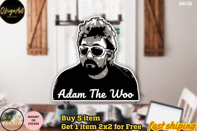 Adam the Woo Sticker/car Magnet | Memorial Sticker, RIP Travel Vlogger ...
