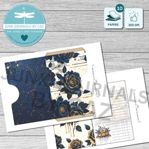 Junk Journal Armor of God Folder and Cards Navy Blue, Scripture Folder ...