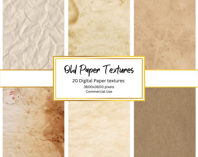20 Old Paper Textures, Vintage Paper Pack, Junk Journaling Papers ...