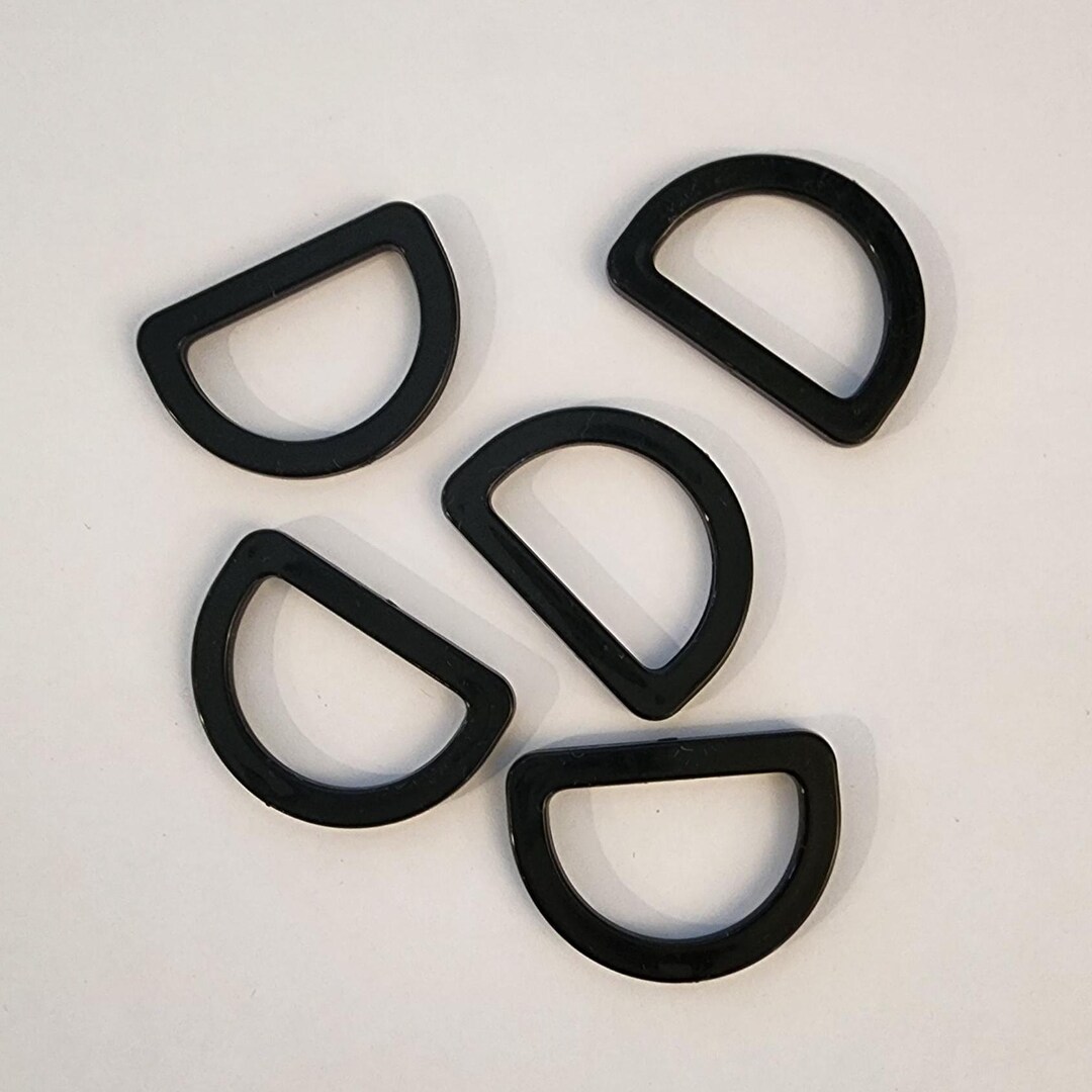 1 1/4 Inch Black Plastic D Rings New, Unused. 50 Pieces - Etsy
