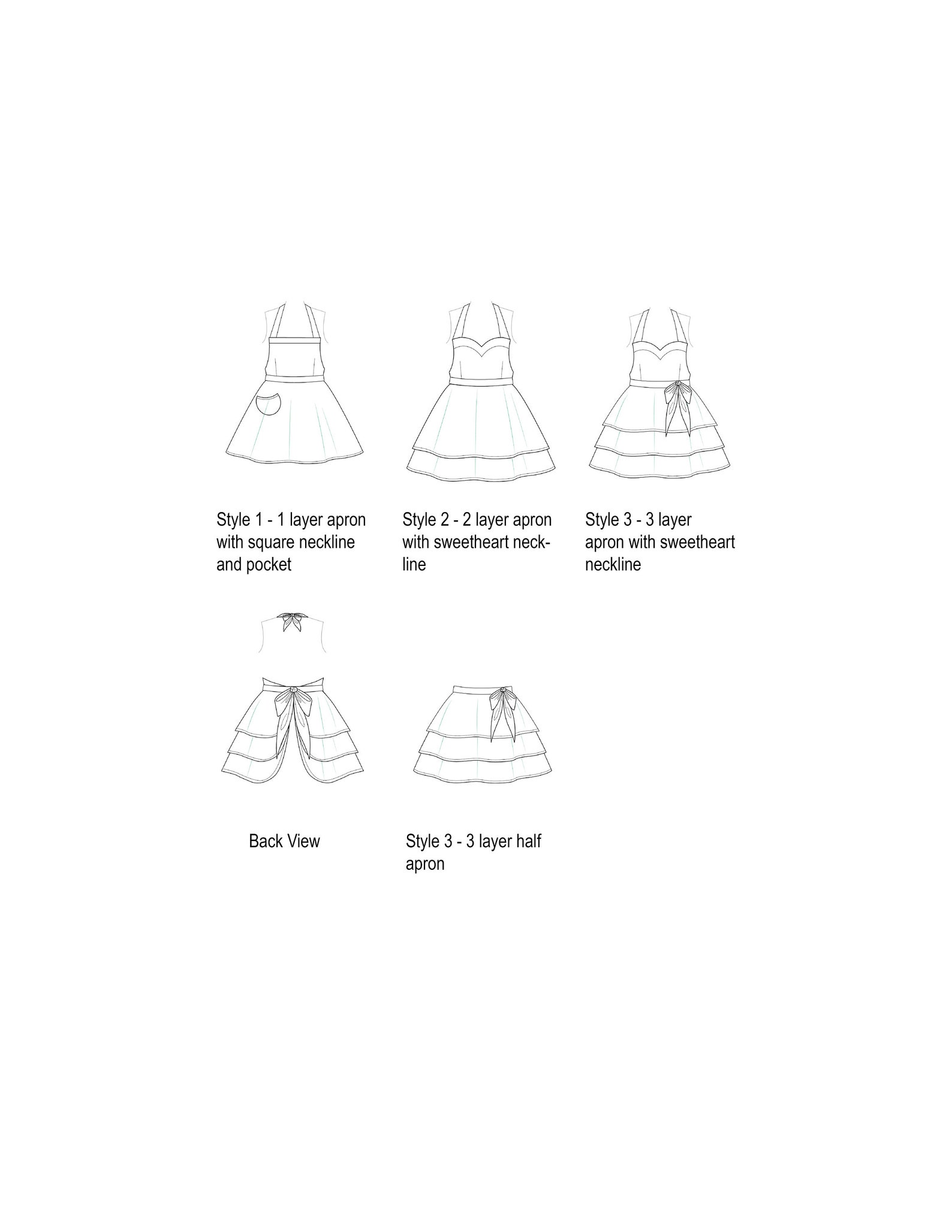 Plus Size Curvy Apron Sewing Pattern PDF Women's Full and Half - the ...