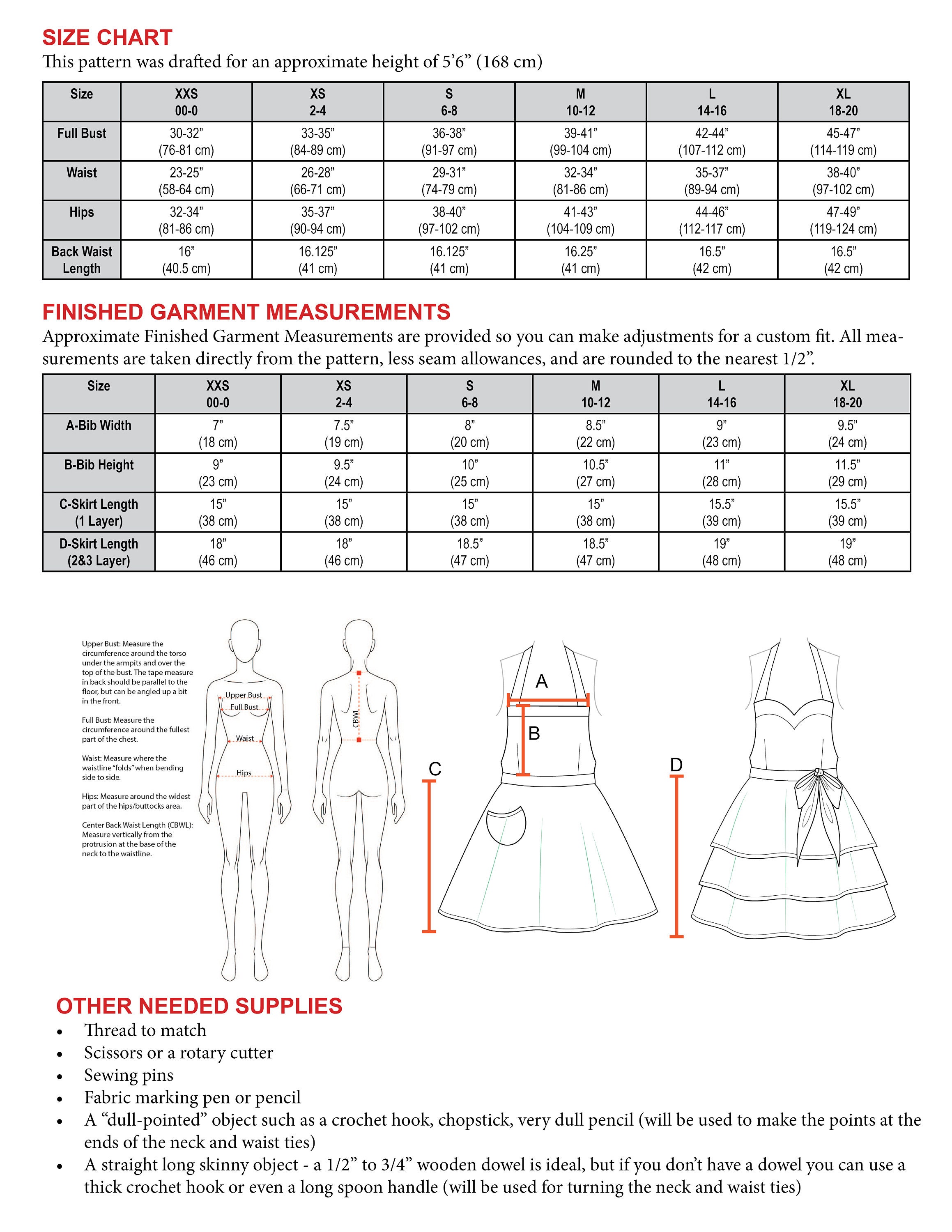 Apron Pattern PDF Women's Full and Half the LUSCIOUS - Etsy