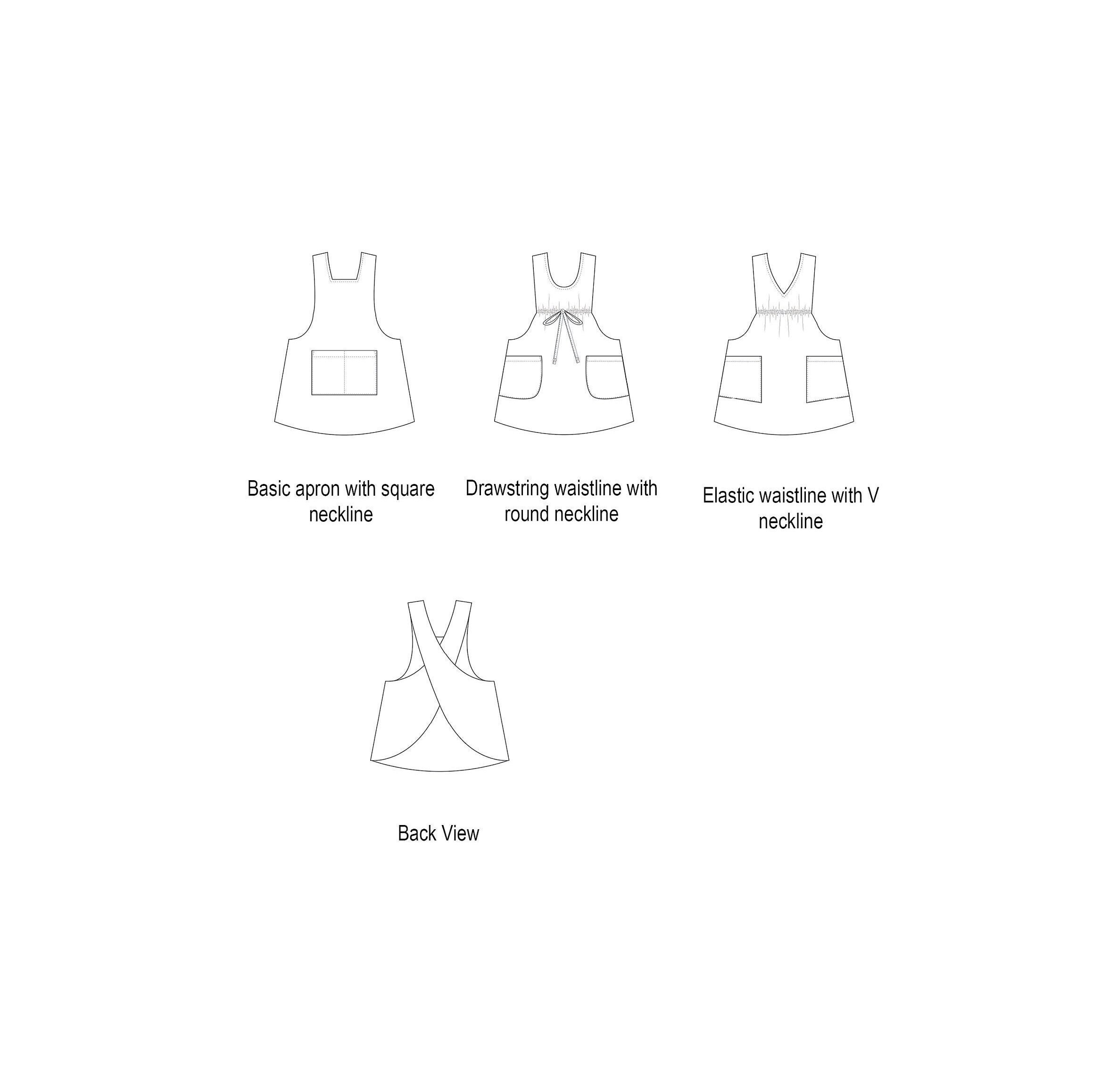 Japanese Apron Sewing Pattern PDF the BACK WRAP Curvy / Plus - Etsy ...