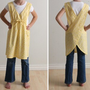 Japanese Apron Sewing Pattern PDF The BACK WRAP Child's | Etsy