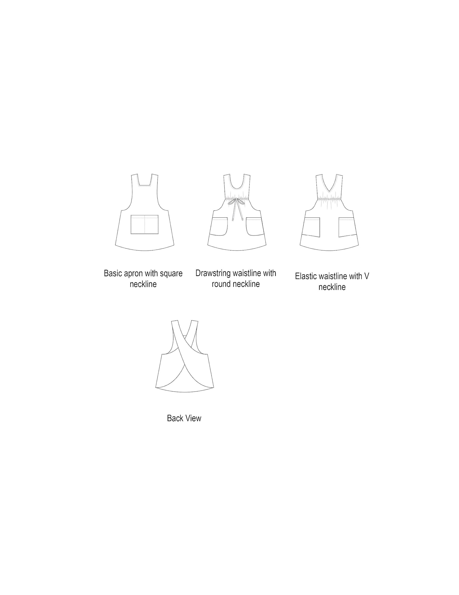 Japanese Apron Sewing Pattern PDF the BACK WRAP Instant Download Sewing ...