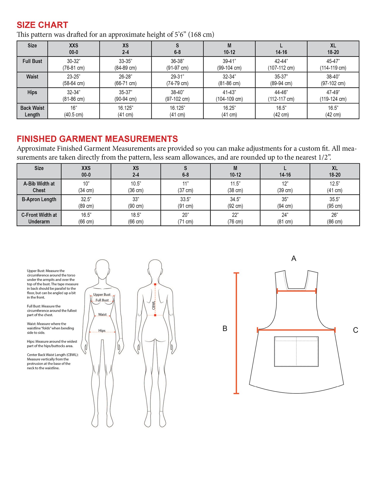 Crossback Apron Sewing Pattern PDF the BACK WRAP Instant - Etsy UK