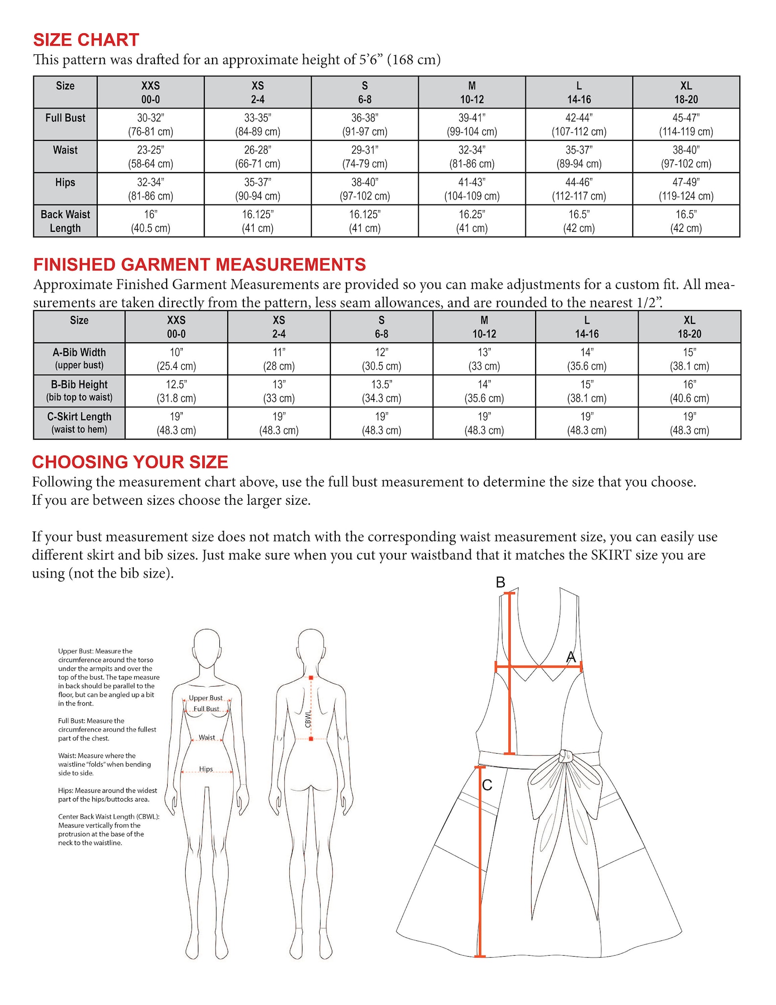 Apron Pattern PDF Women's Full and Half - the COQUETTE - Instant ...