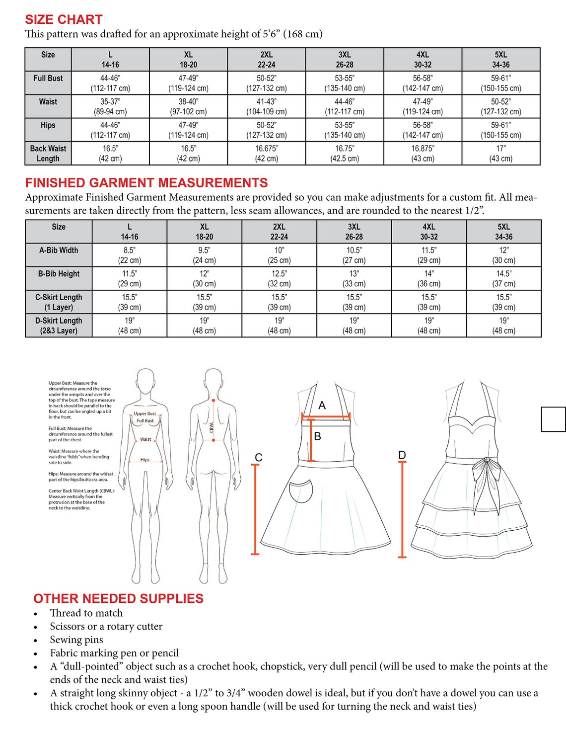 Plus Size Curvy Apron Sewing Pattern PDF Women's Full and - Etsy