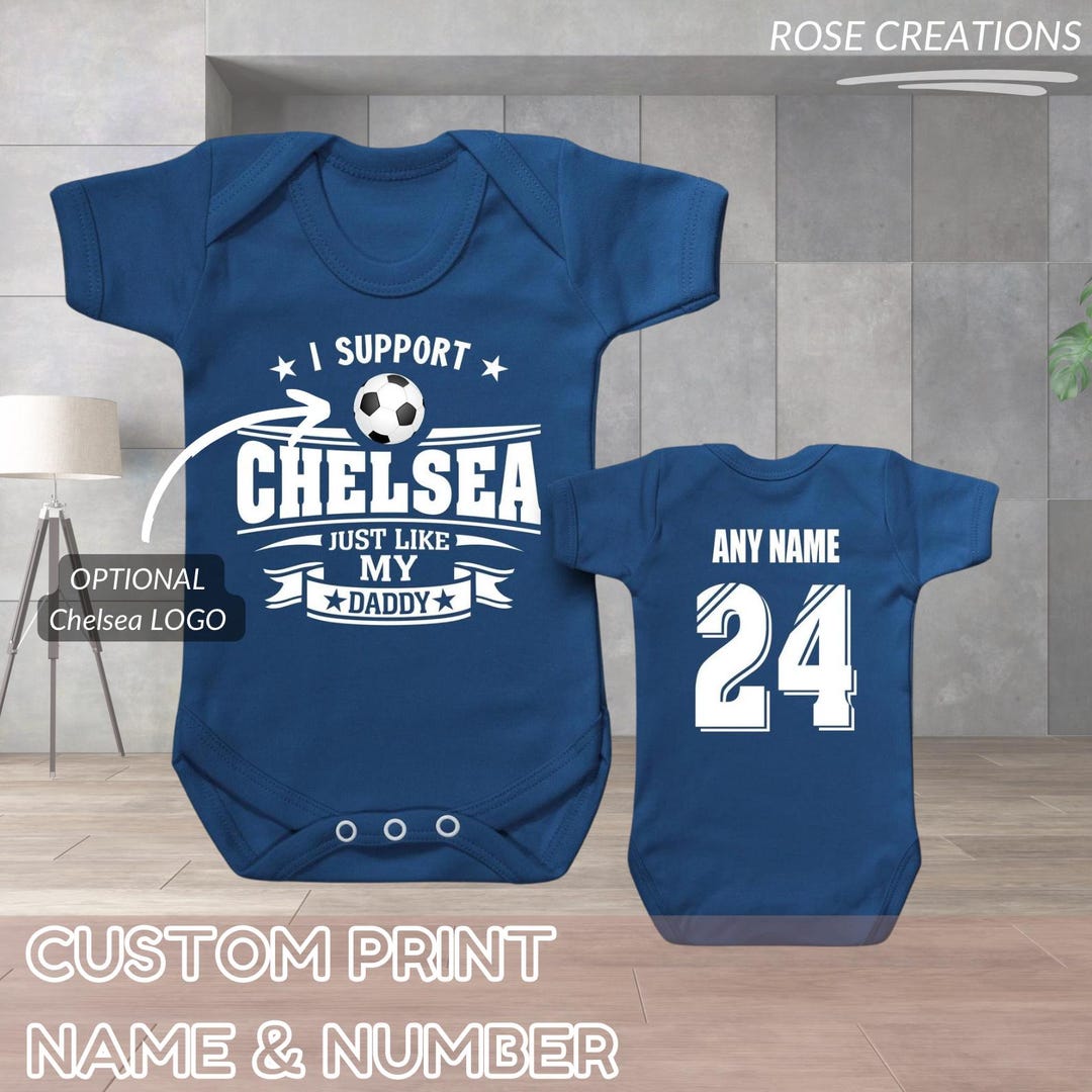 Personalized Chelsea Fc Baby Vest for Kids. Chelsea Themed Baby Onesie ...