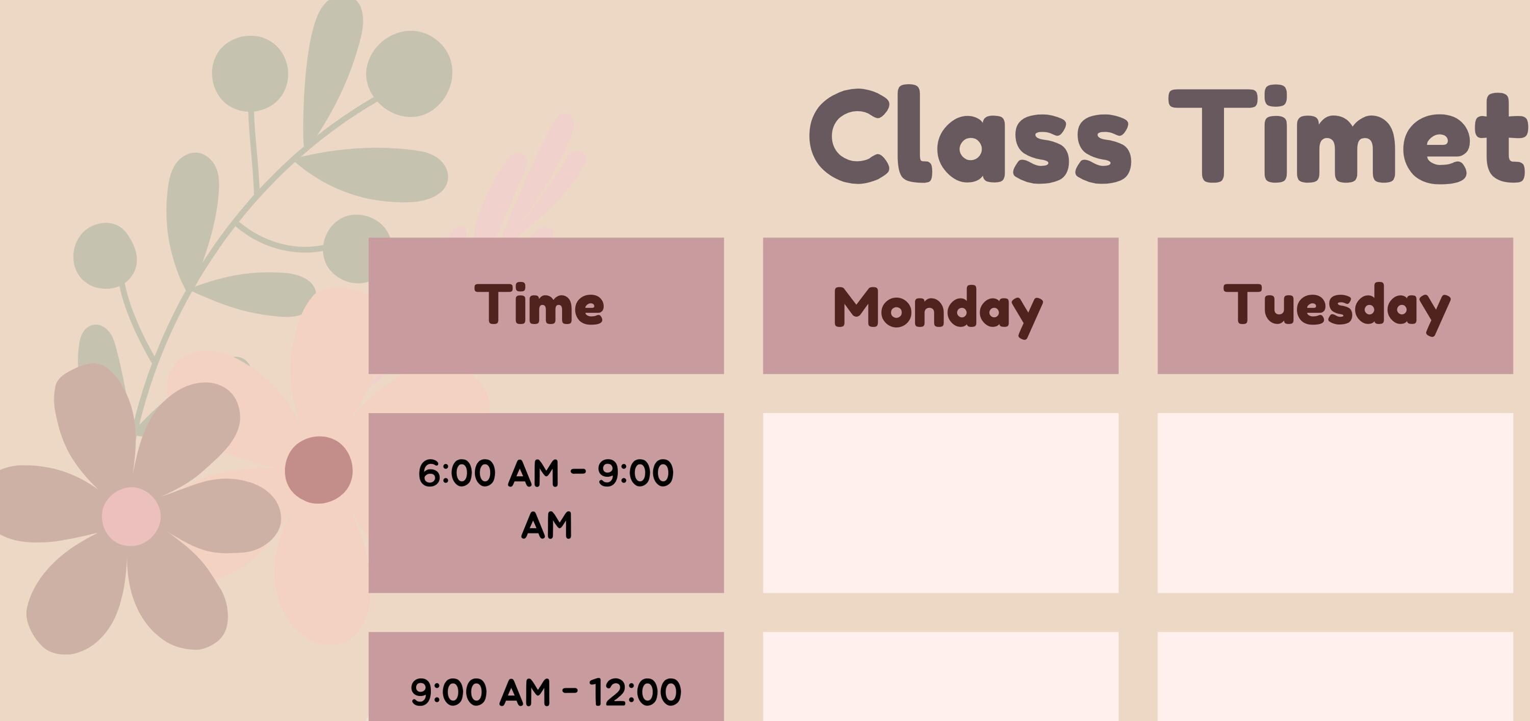 Aesthetic Pastel Timetable - Etsy
