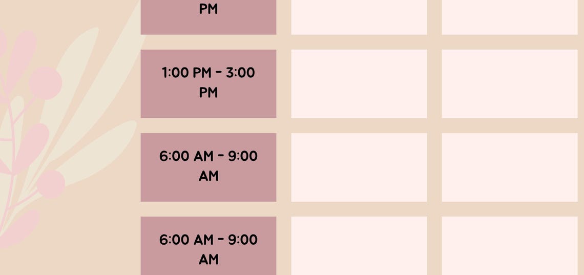 Aesthetic Pastel Timetable - Etsy