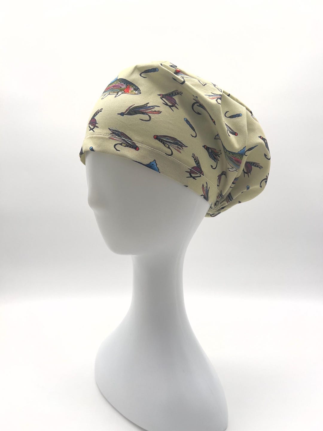 Fish to Relax Euro Scrub Cap, Satin Lining Option, Five Styles ...