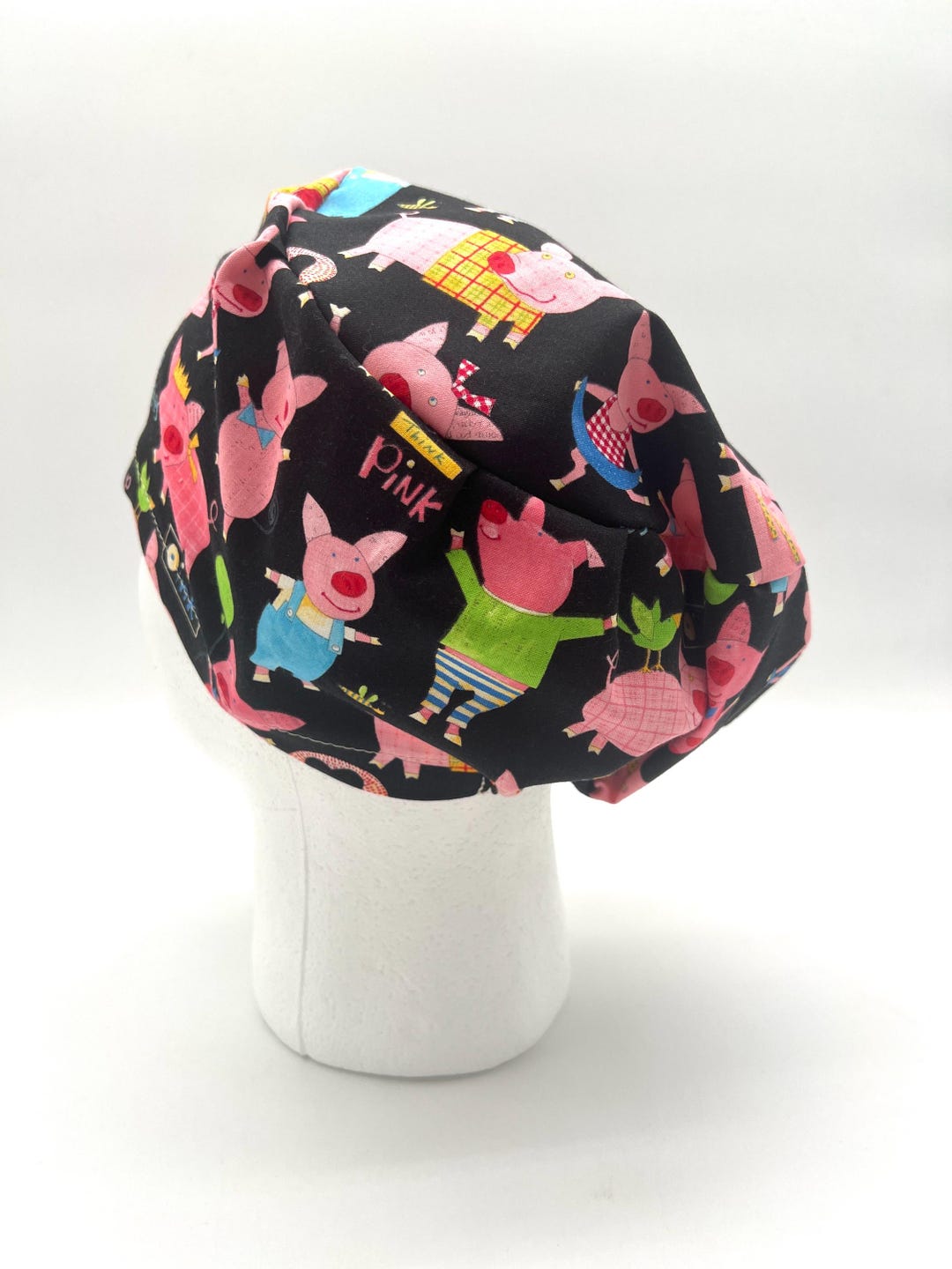 Happy Pigs Scrub Cap: Women's Euro Style, Satin Lining Option - Etsy