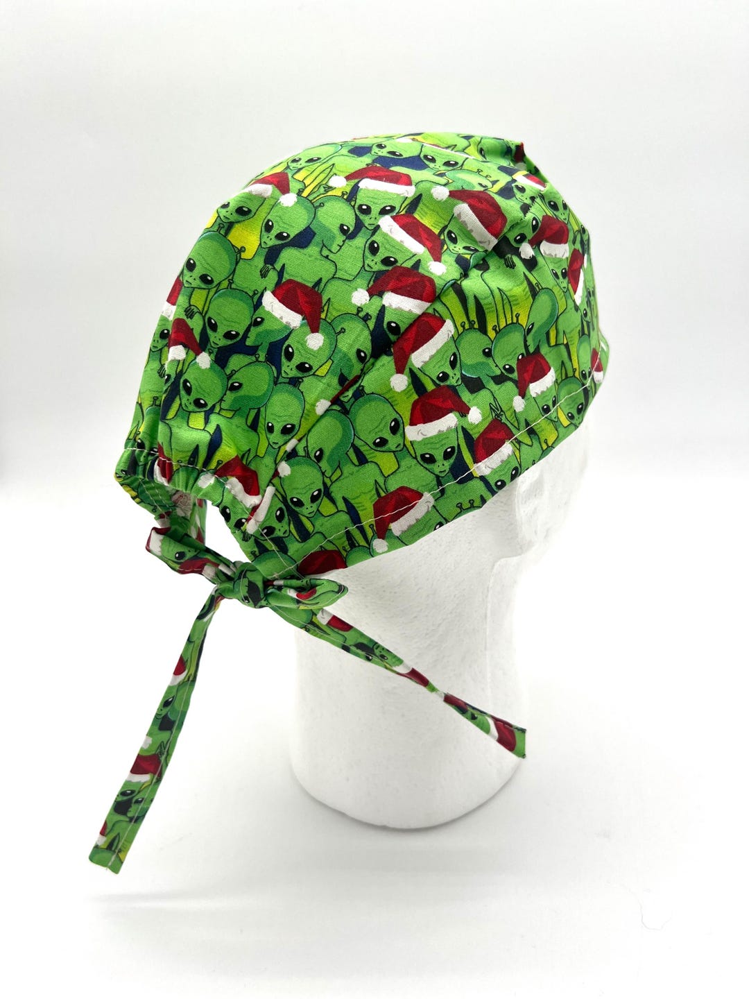 Alien Christmas Scrub Cap, Satin Lining Option, Five Styles Available ...