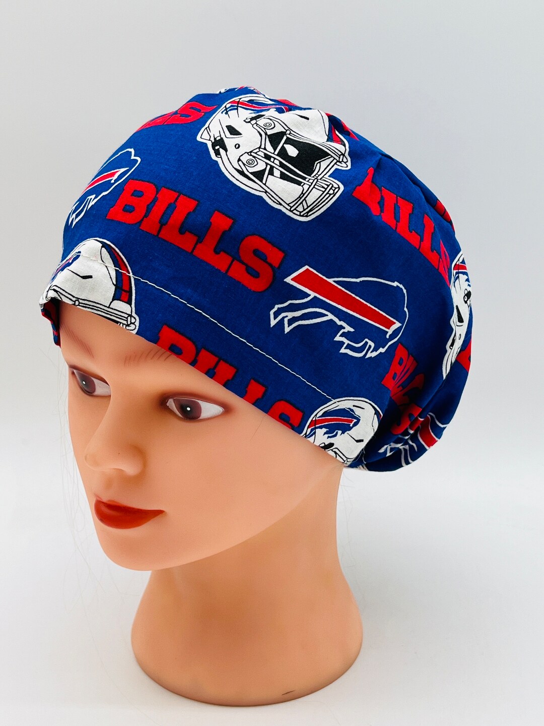 Buffalo Bills Scrub Cap, Buffalo Bills Euro Scrub Cap, Four Styles - Etsy