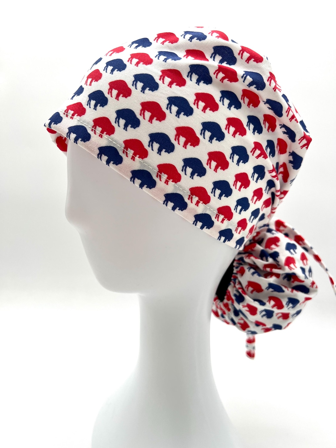 Buffalo Scrub Cap, Bills Ponytail Surgical Scrub Cap, Satin Lining ...