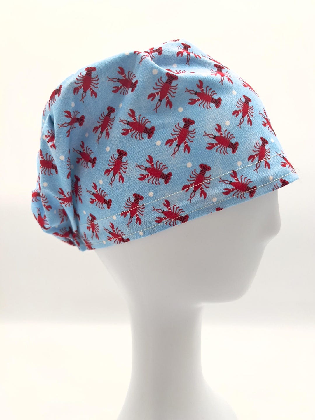 Crawfish Euro Scrub Cap, LSU Scrub Cap, Mardis Gras, Satin Lining ...