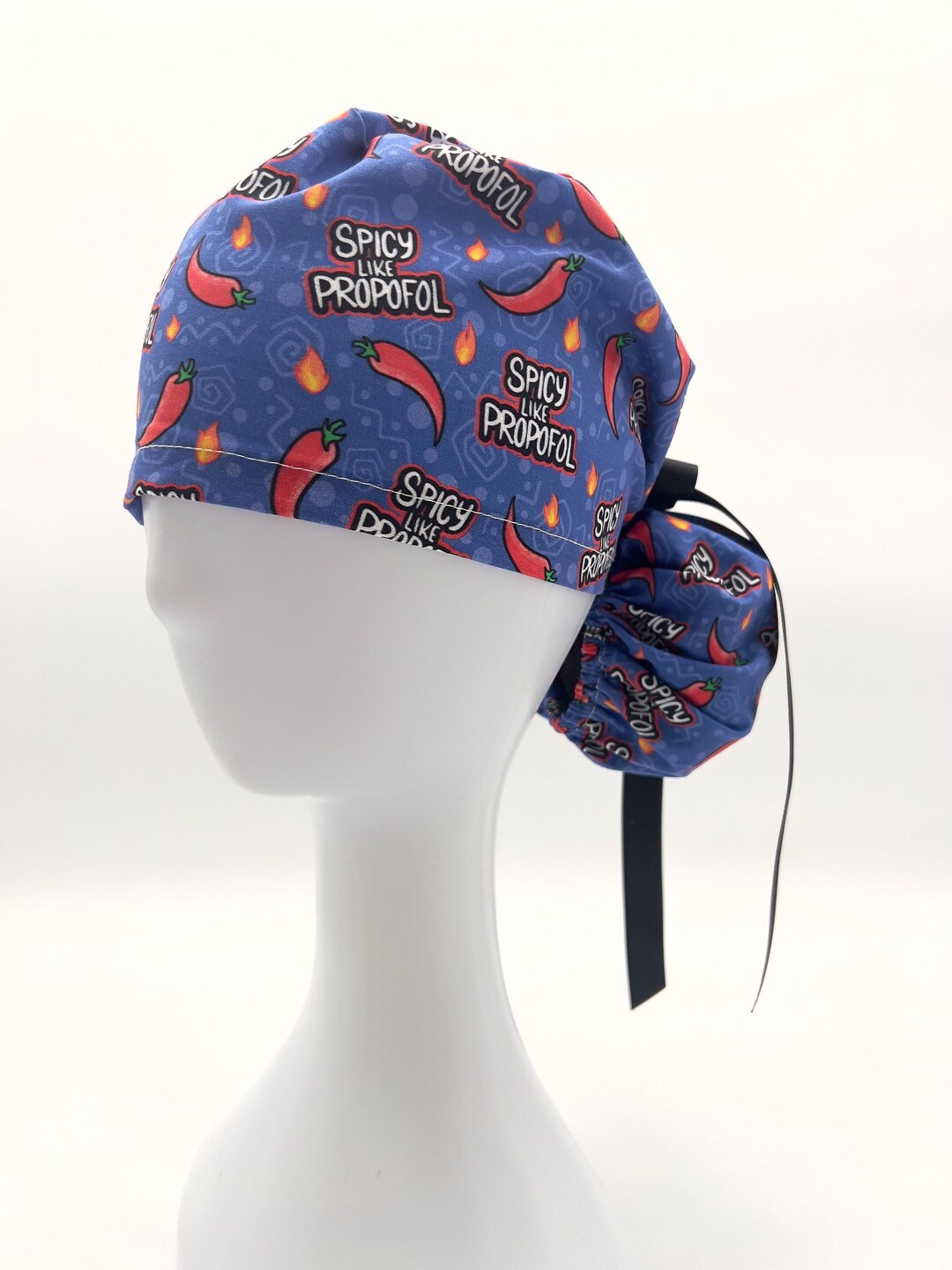 Propofol Anesthesia Ponytail Scrub Cap: Cotton Medical Hat - Etsy