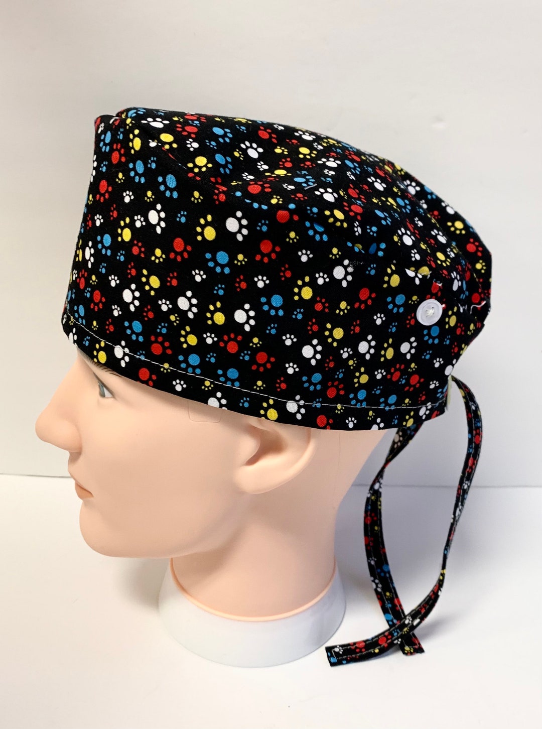 Paws Scrub Cap, Scrub Cap, Mens Scrub Cap, Womens Scrub Cap, Four ...