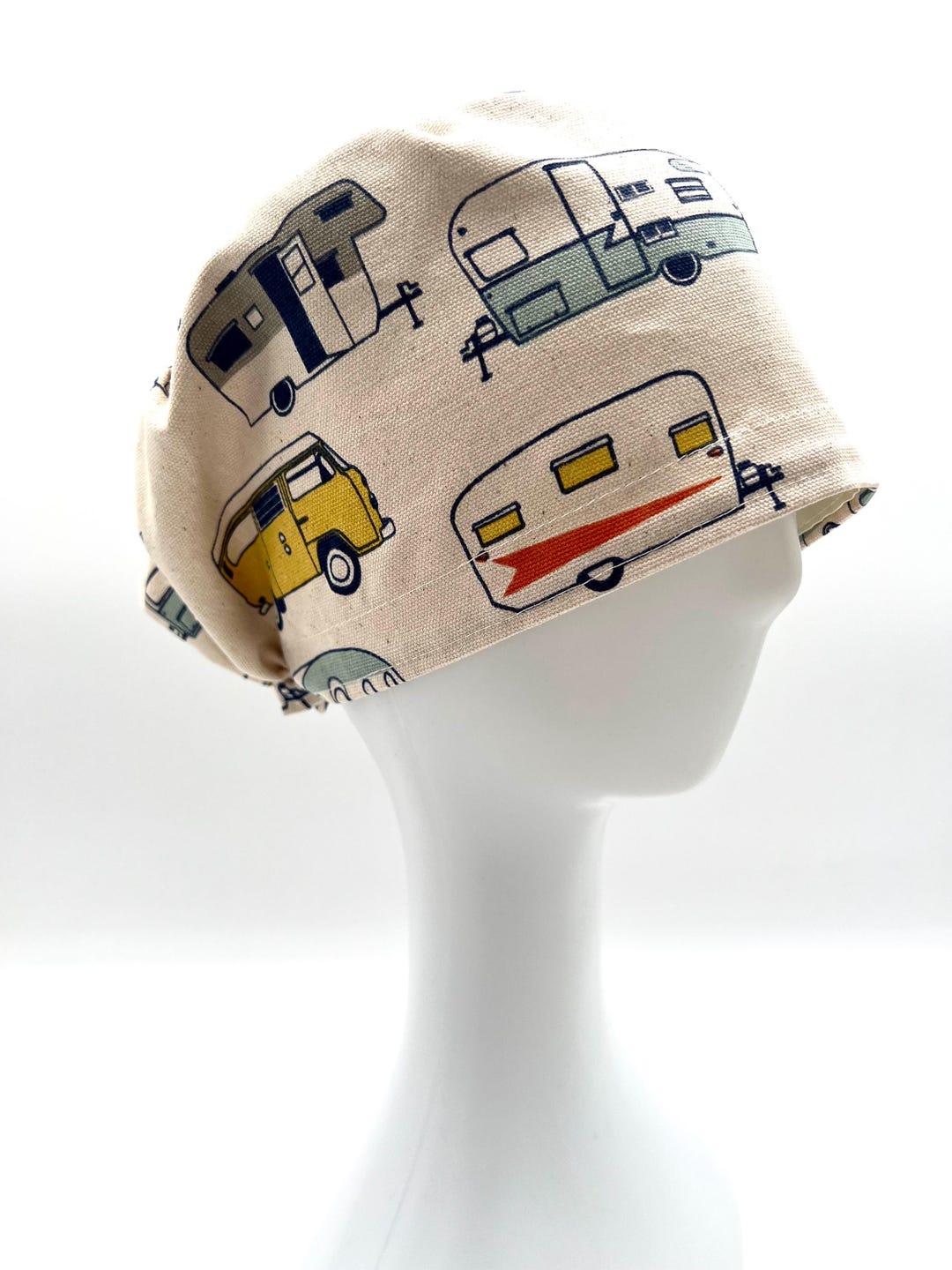 Camper Van RV Life Scrub Cap: Cotton Euro Style, Satin Lining Option - Etsy
