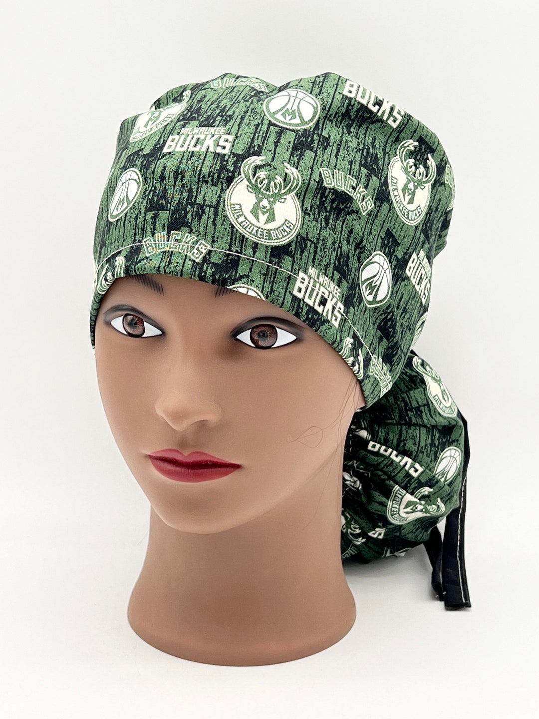Milwaukee Bucks Scrub Cap, Ponytail Bucks Scrub Cap, Four Styles - Etsy